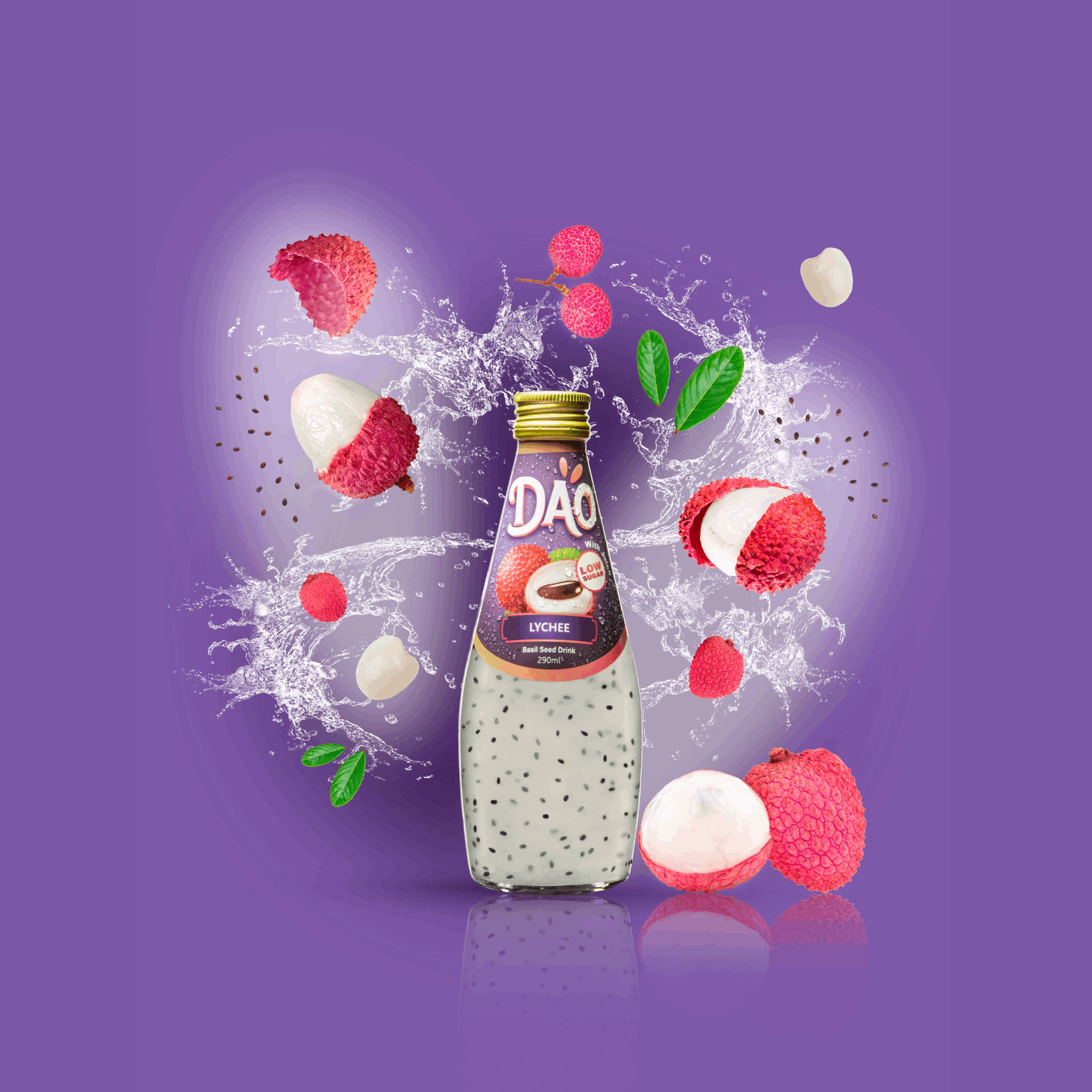 Dao - Boisson saveur Litchi et Graines de Basilic | Soneex Drinks - Soneex